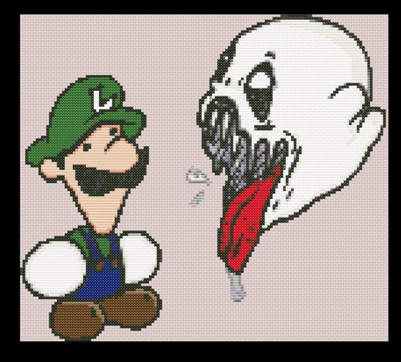 Super Mario Cross Stitch - Luigi's Bad Day PDF Cross Stitch Pattern ...