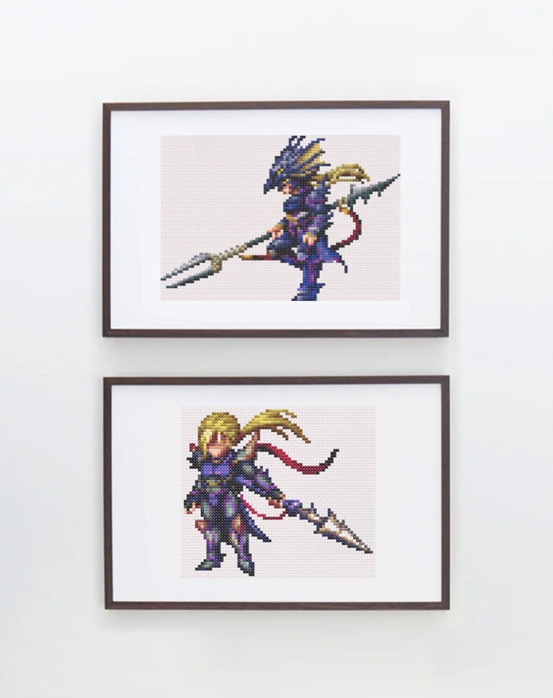 Final Fantasy IV - Kain Highwind - Pair of Cross Stitch Patterns, DMC ...