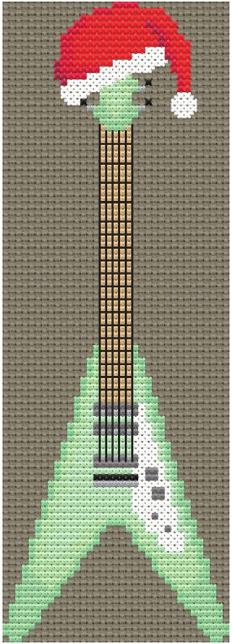 Christmas Guitars - 5 PDF Cross Stitch Patterns, DMC - Etsy