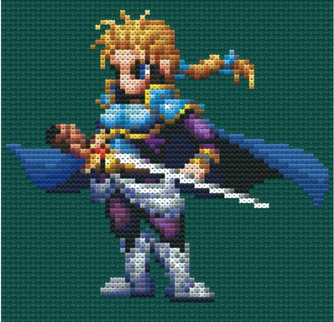 Final Fantasy VI Cross Stitch Pattern - Edgar Figaro - Etsy