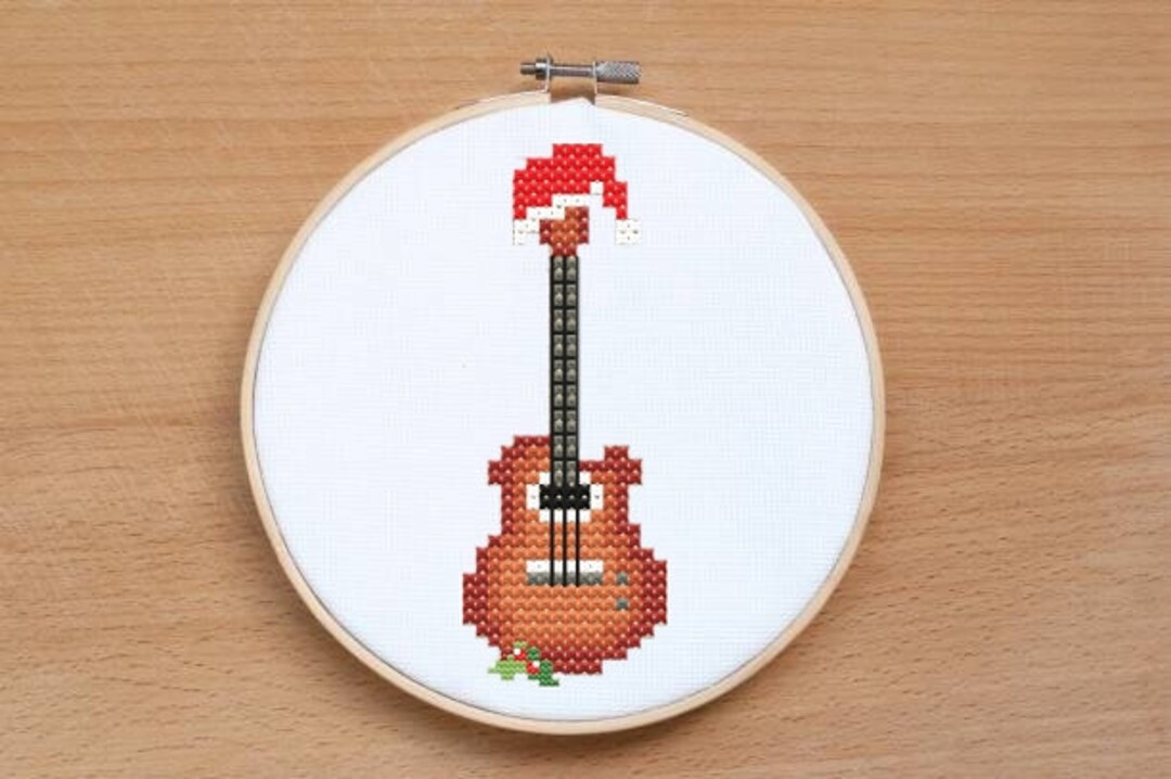 Tiny Christmas Guitars (ornament Sized) - 4 PDF Cross Stitch Patterns ...