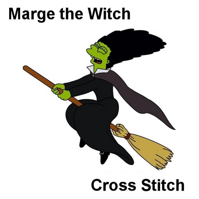 Marge the Witch - Treehouse of Horror PDF Cross Stitch Pattern ...