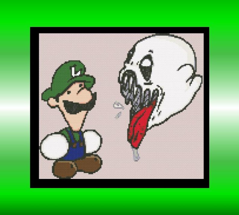Super Mario Cross Stitch - Luigi's Bad Day PDF Cross Stitch Pattern ...