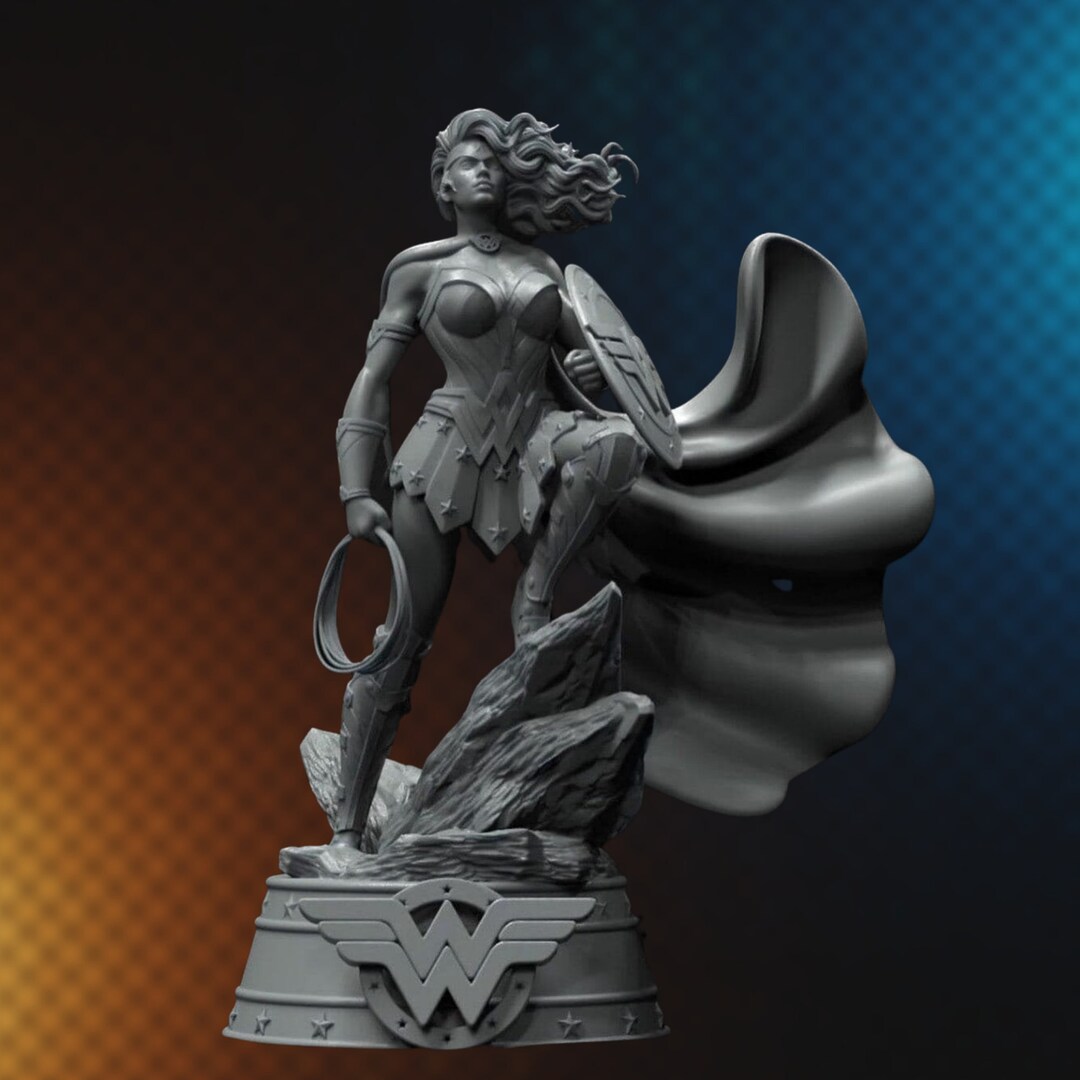 Wonder Woman 3d Print Wonder Woman Stl File Wonder Woman Etsy