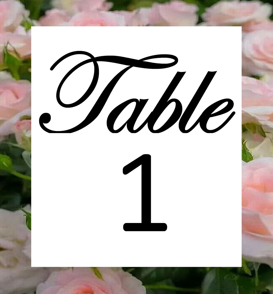 Wedding Table Number Template, Printable Wedding Sign, Downloadable ...