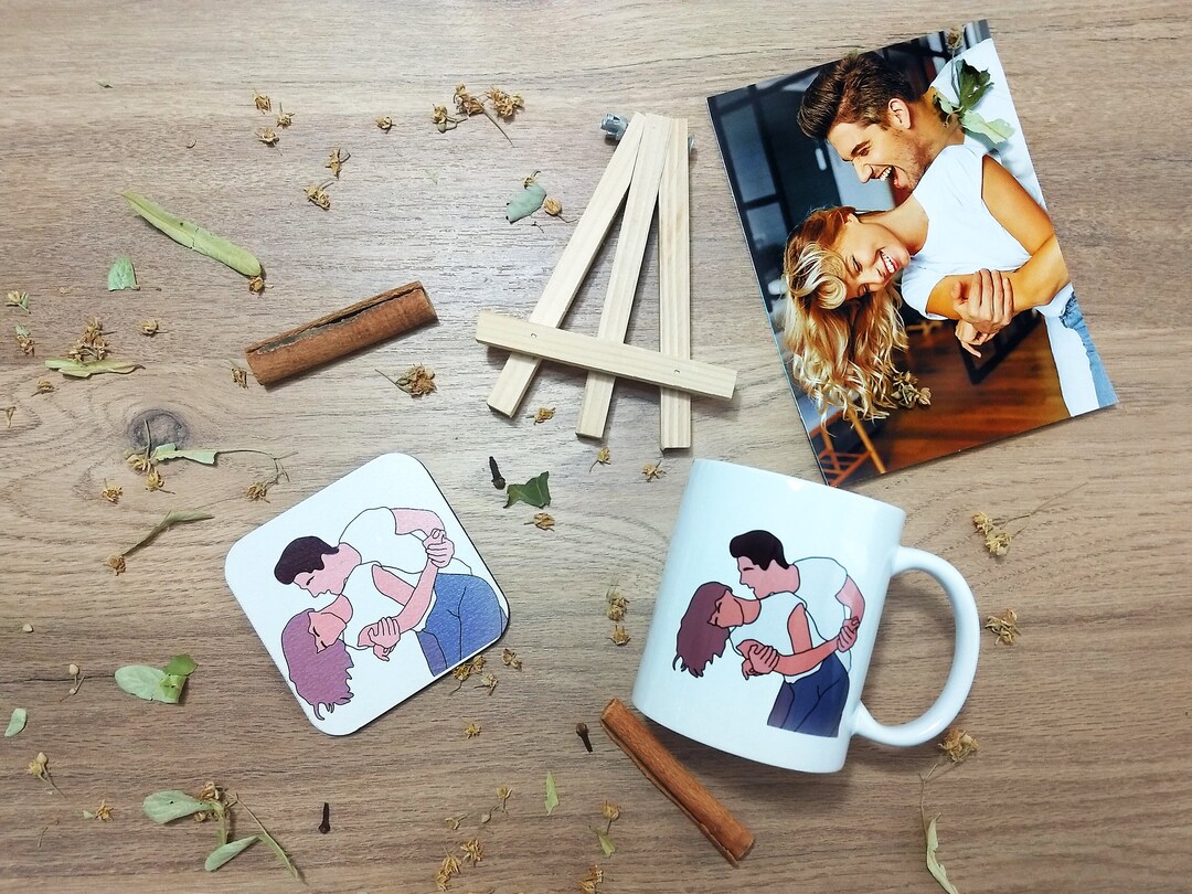 Custom Faceless Mug From Photo, Personalized Couple Mug and Coaster ...