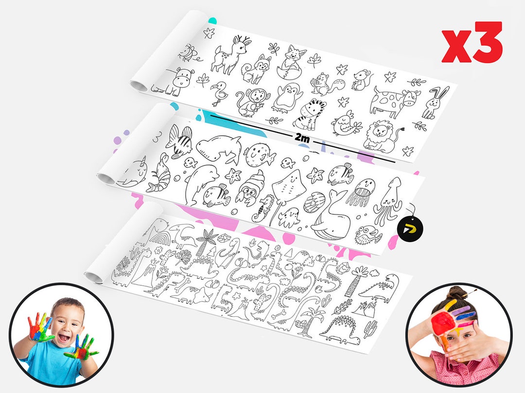 Animal Kingdom Huge Coloring Poster, Giant Large Colouring Page Sheet ...