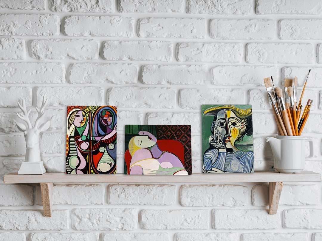 Pablo Picasso 3 Piece Tiny Canvas Wall Art Set, Small Mini Canvas Home ...