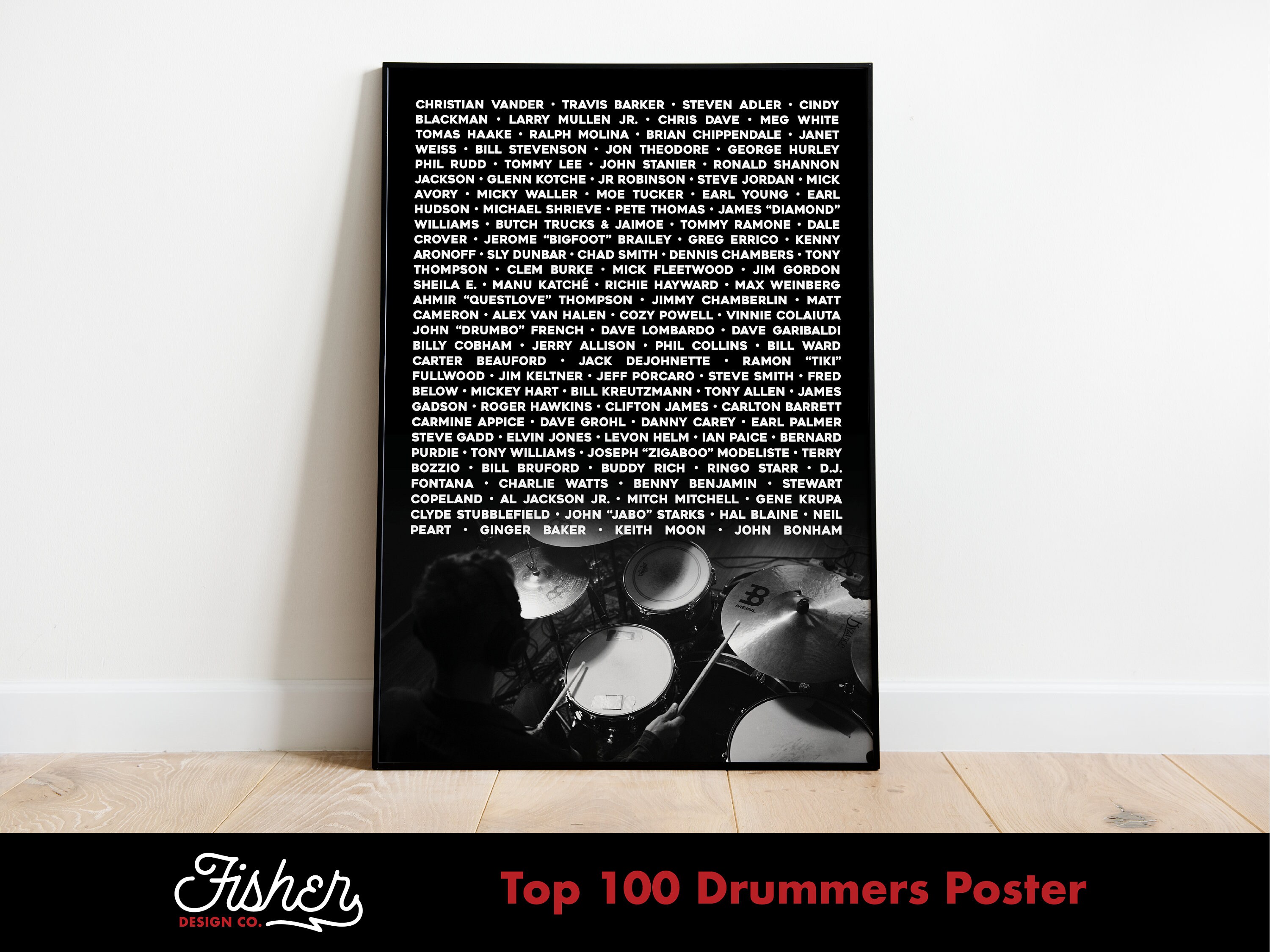 Rolling Stone Top 100 Drummers Poster 12x18 - Etsy