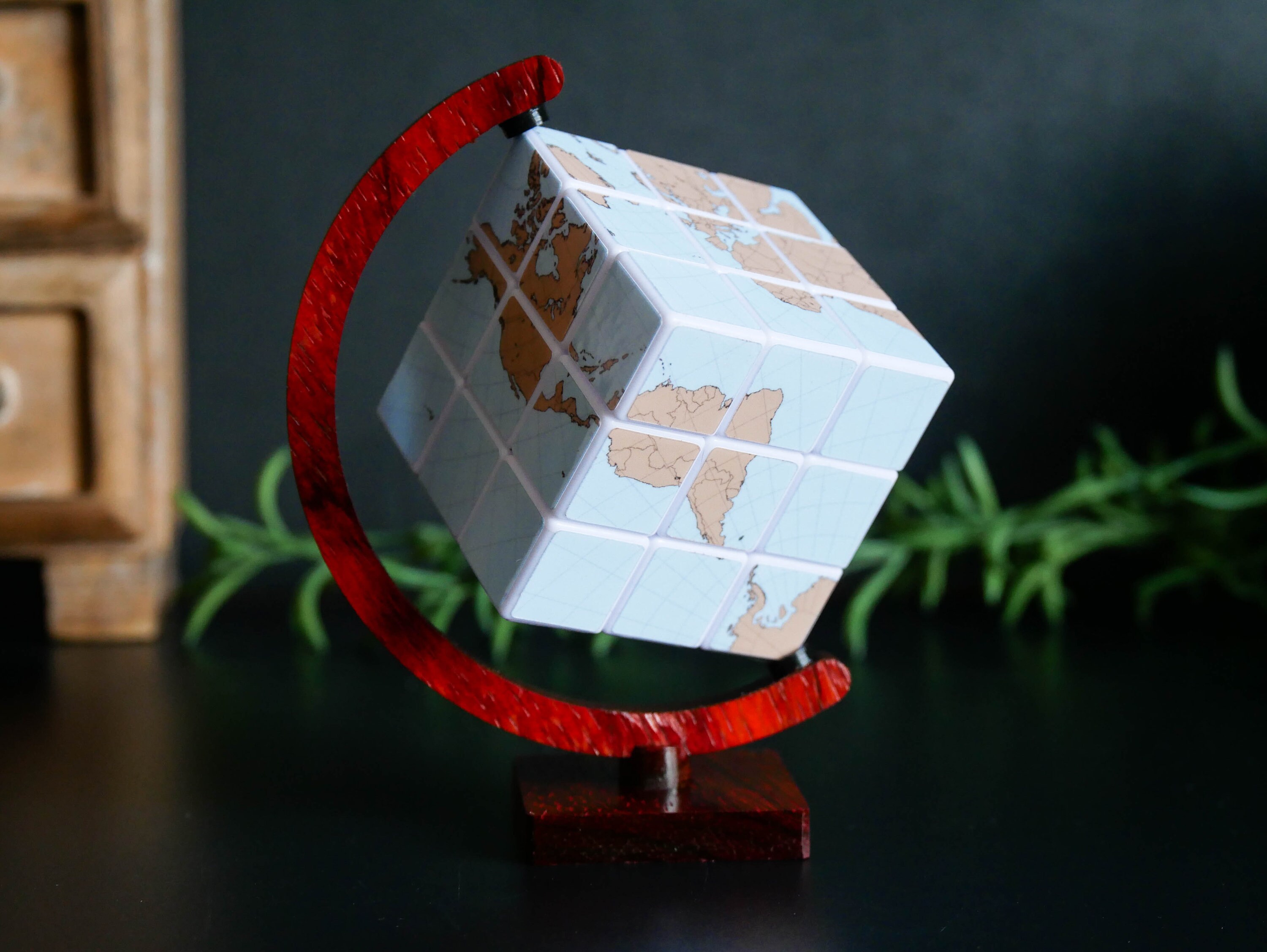 Cubo de Rubik globo terrestre mapa del mundo decoración geografía, mapa ...