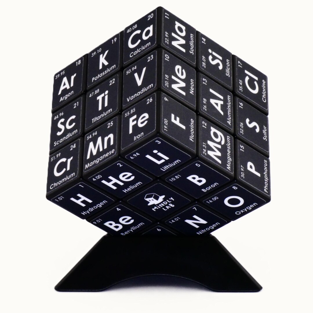 Periodic Table Puzzle Cube – Science 3x3 Educational Decorative Puzzle, Gift for Chemists (5.7 ...