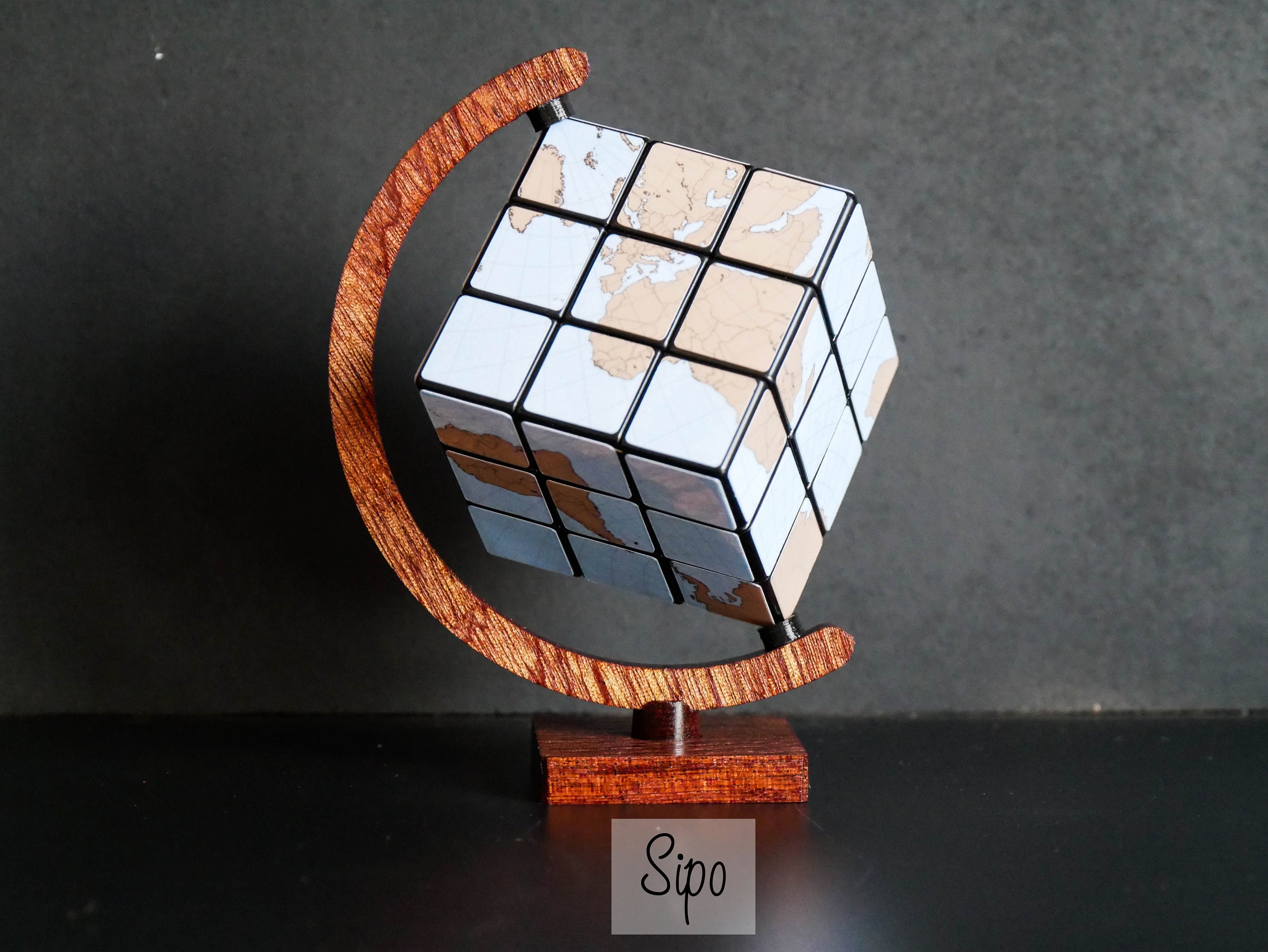 Rubik's Cube Earth Globe World Map Decoration Geography - Etsy Canada