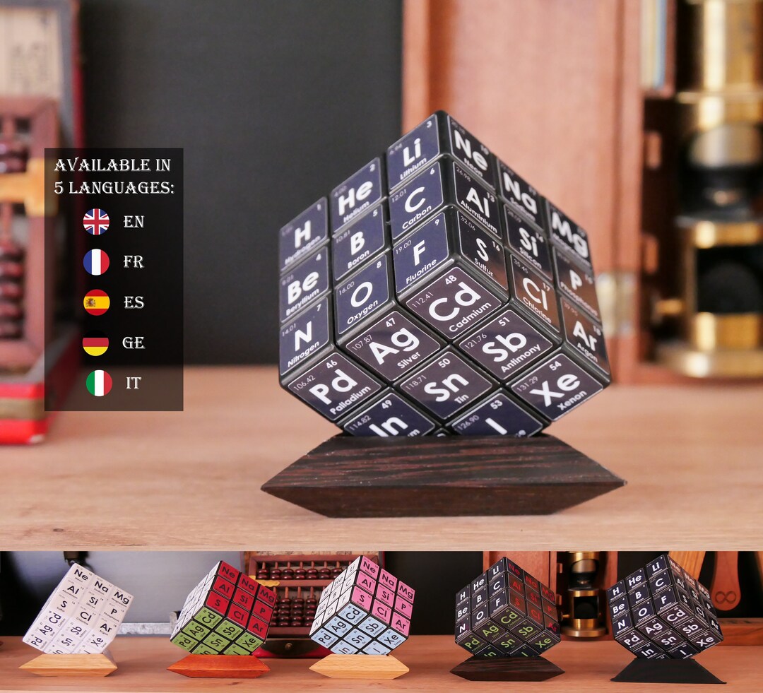 Buy Rubik's Cube Periodic Table of Elements Available in Several Colors and Languages, 3x3 ...