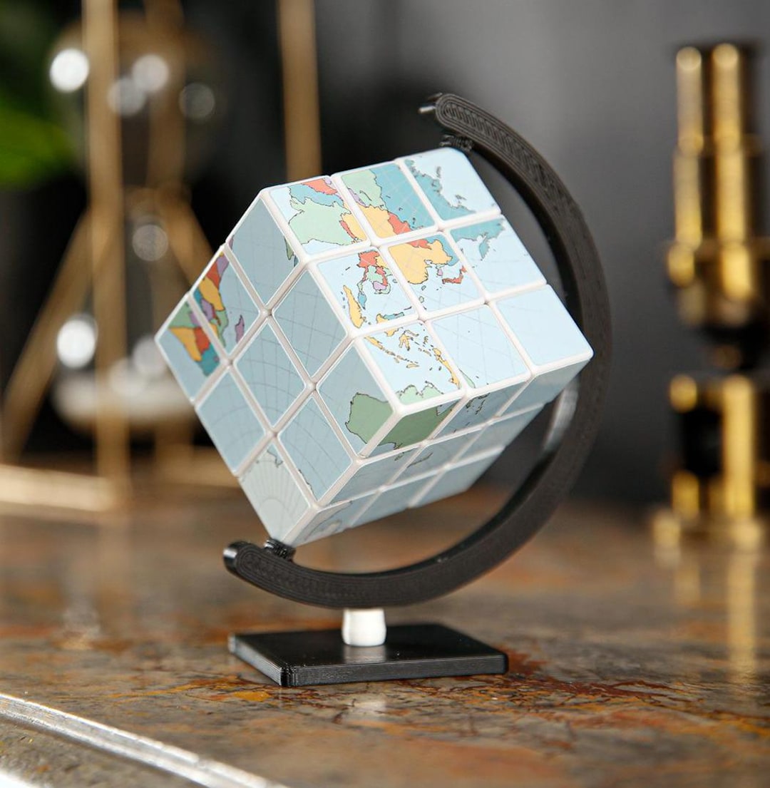 Rubik's Cube Globe World Map Decoration Geography, World Map Rubik's ...
