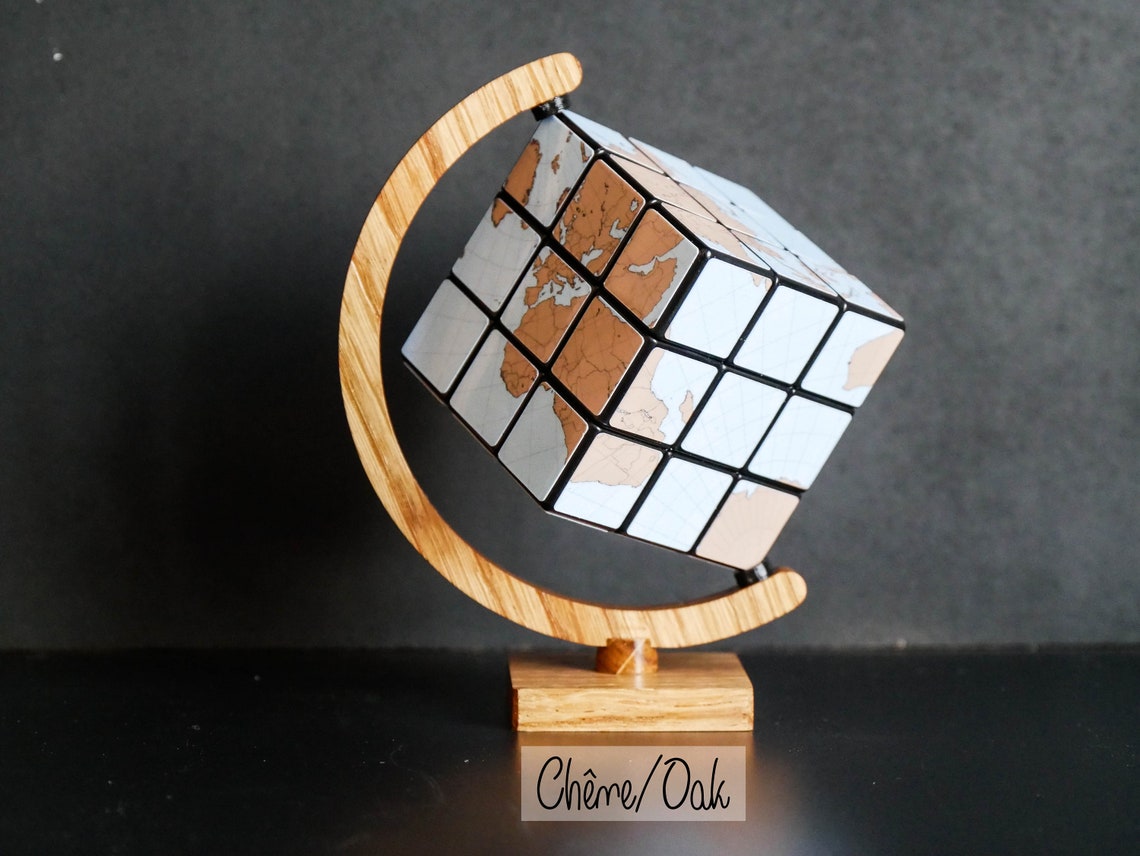 Rubik's Cube Earth Globe World Map Decoration Geography - Etsy Canada