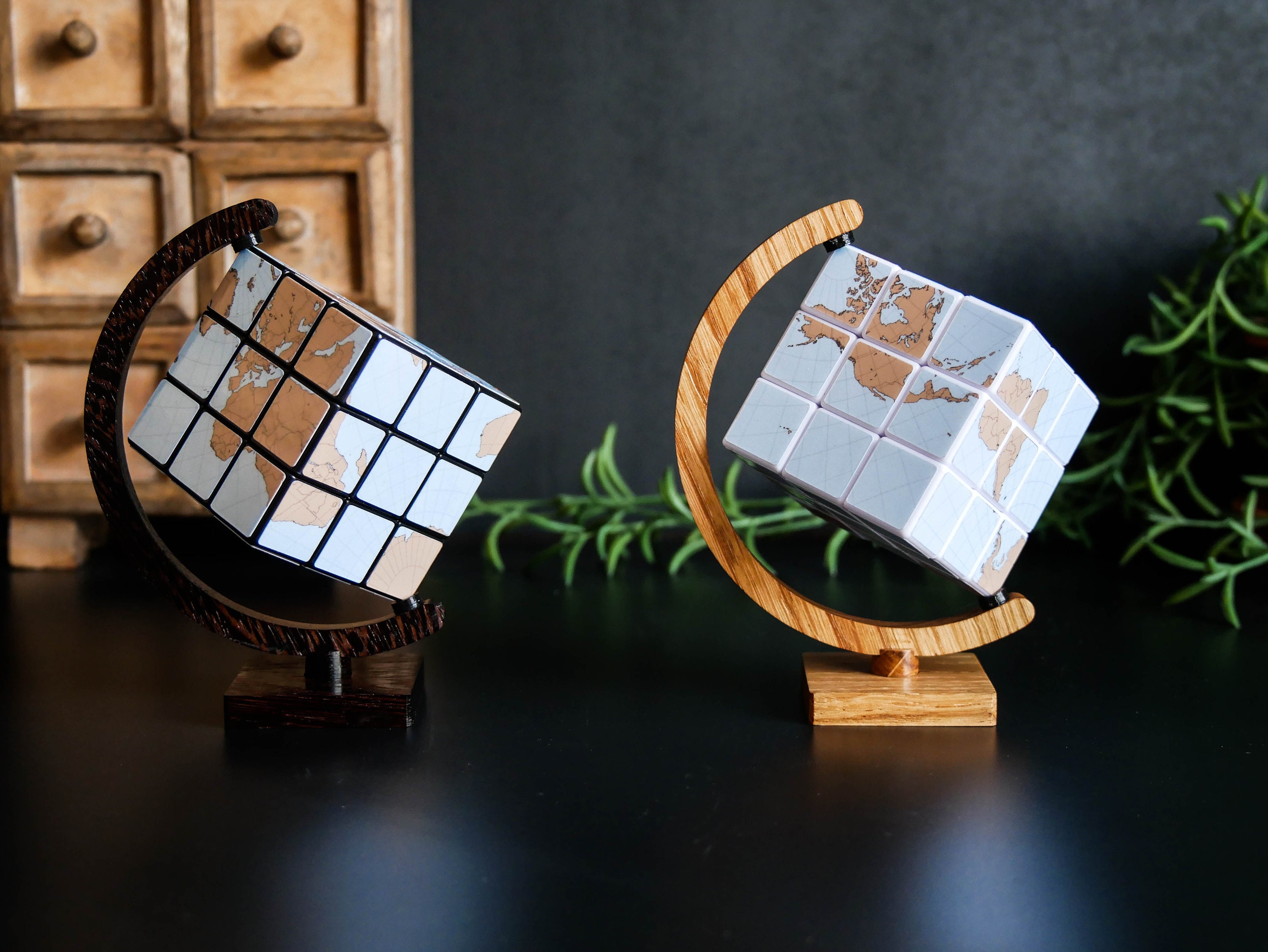 Rubik's Cube Earth Globe World Map Decoration Geography - Etsy Canada