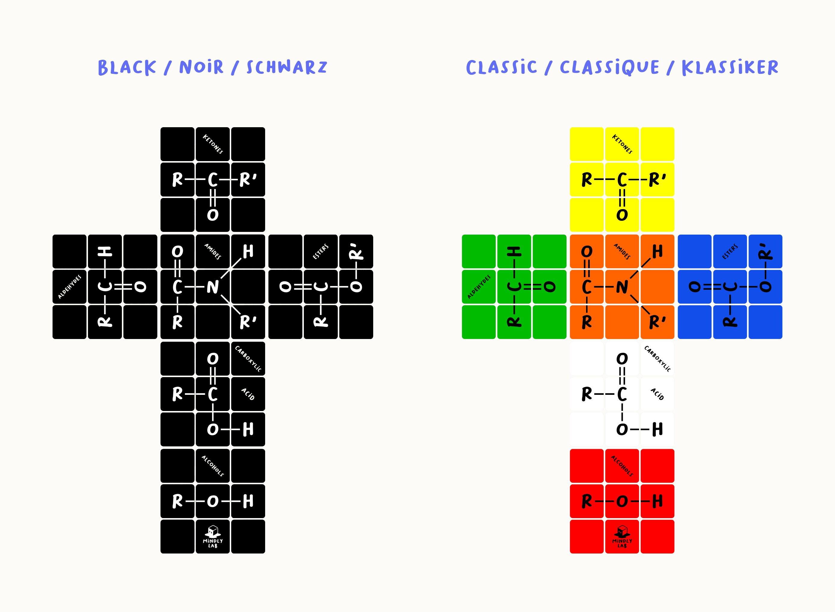 Organic Chemistry Puzzle Cube – Science 3x3 Geeky Decorative Puzzle ...