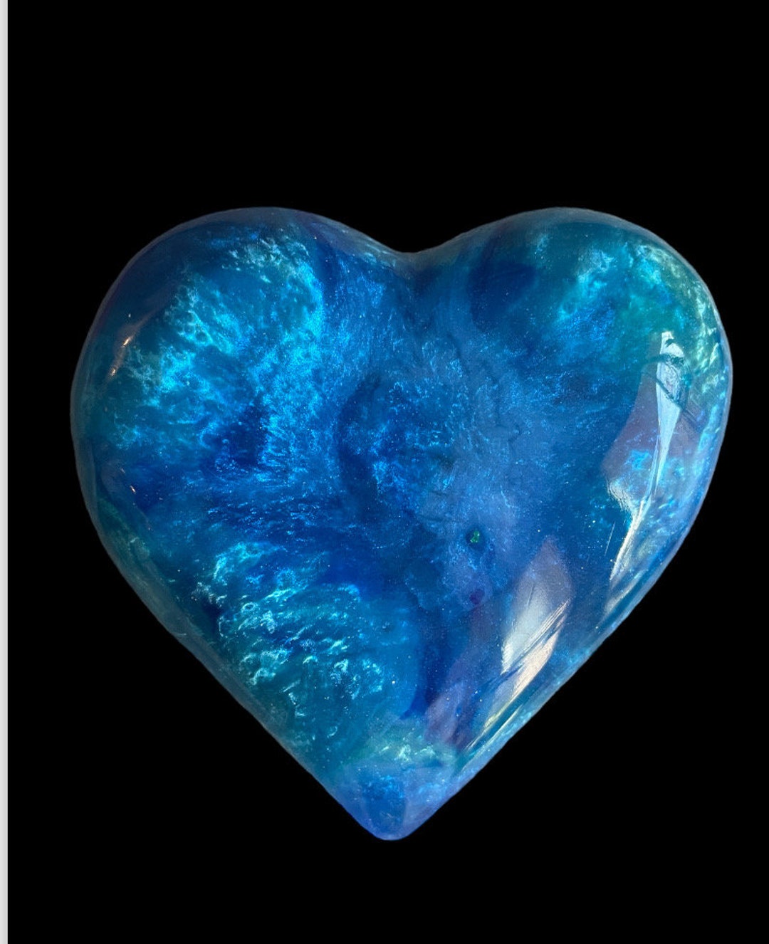 Blue Swirl Exotic Heart - Etsy