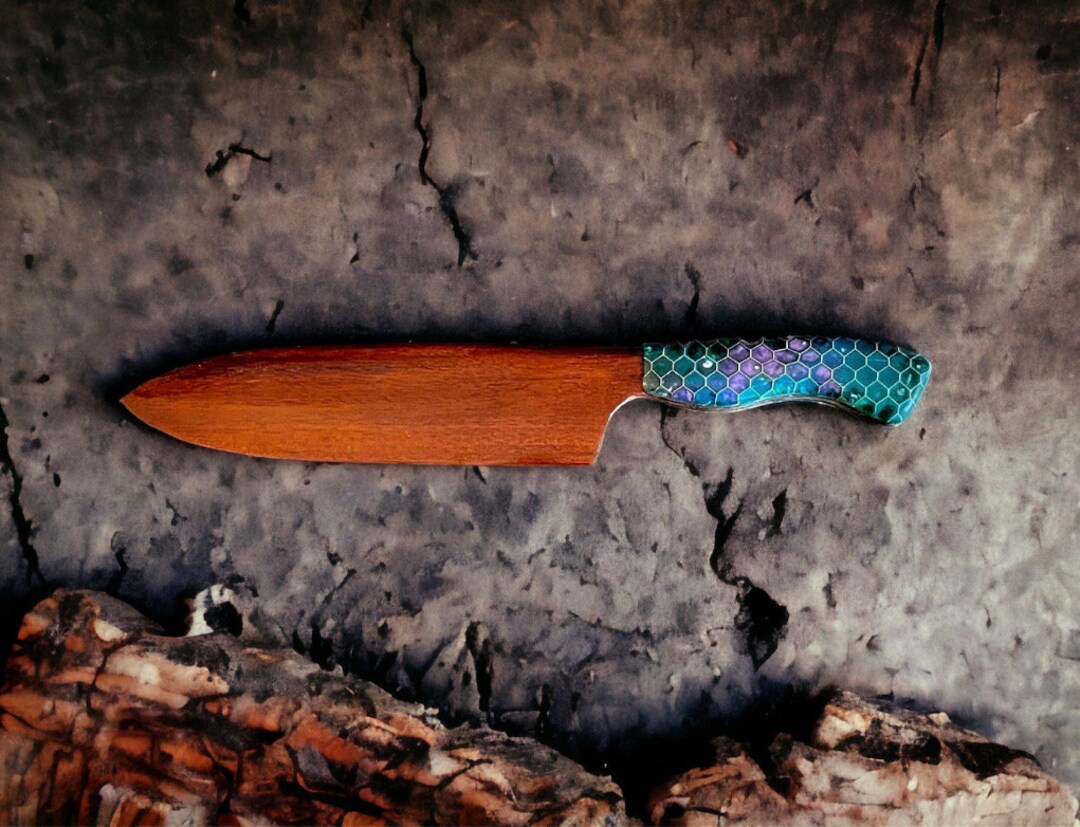 Mixed Media, Wood and Resin Knife - Etsy