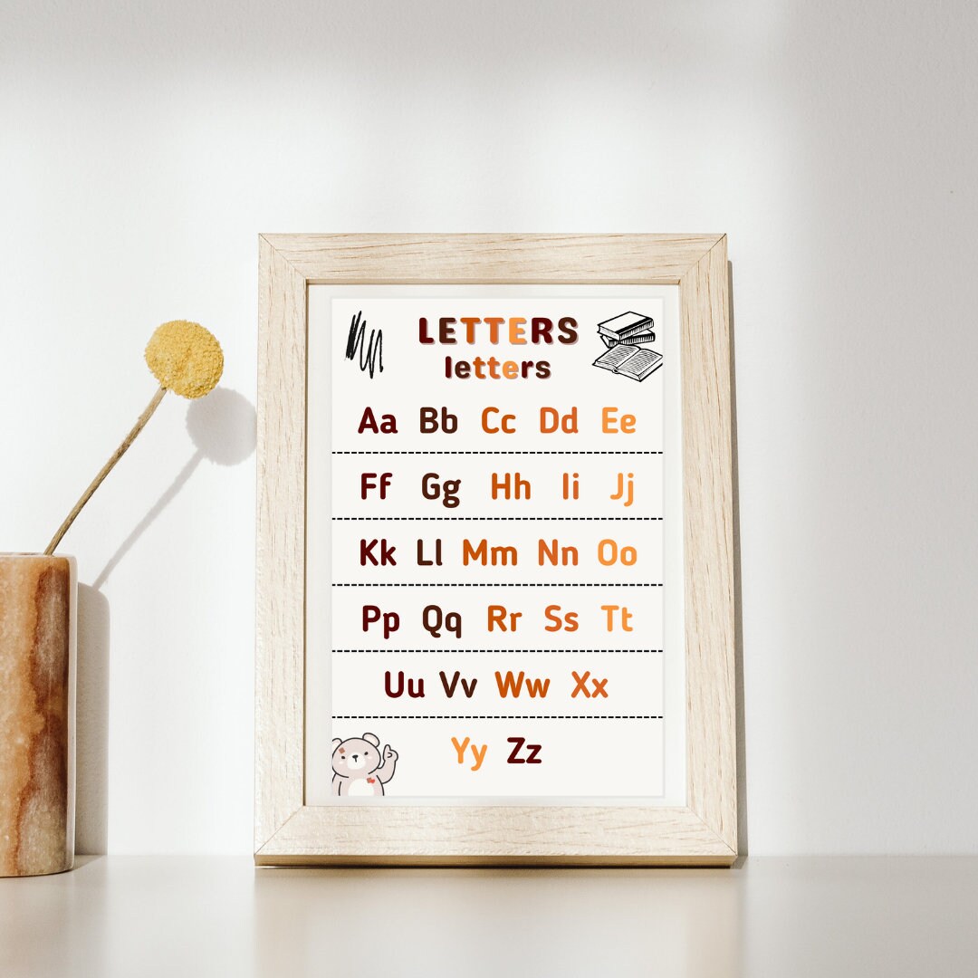 Alfabeto/letras mayúsculas y minúsculas para aprendizaje, guardería ...