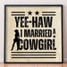Yee-haw Cowgirl Poster, Western Vintage Wall Art, American Wall Decor ...