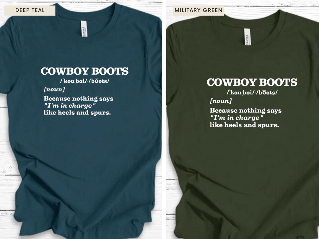 Cowboy Boots Definition Shirt, Funny Horse Riding Gifts, Western Rodeo ...