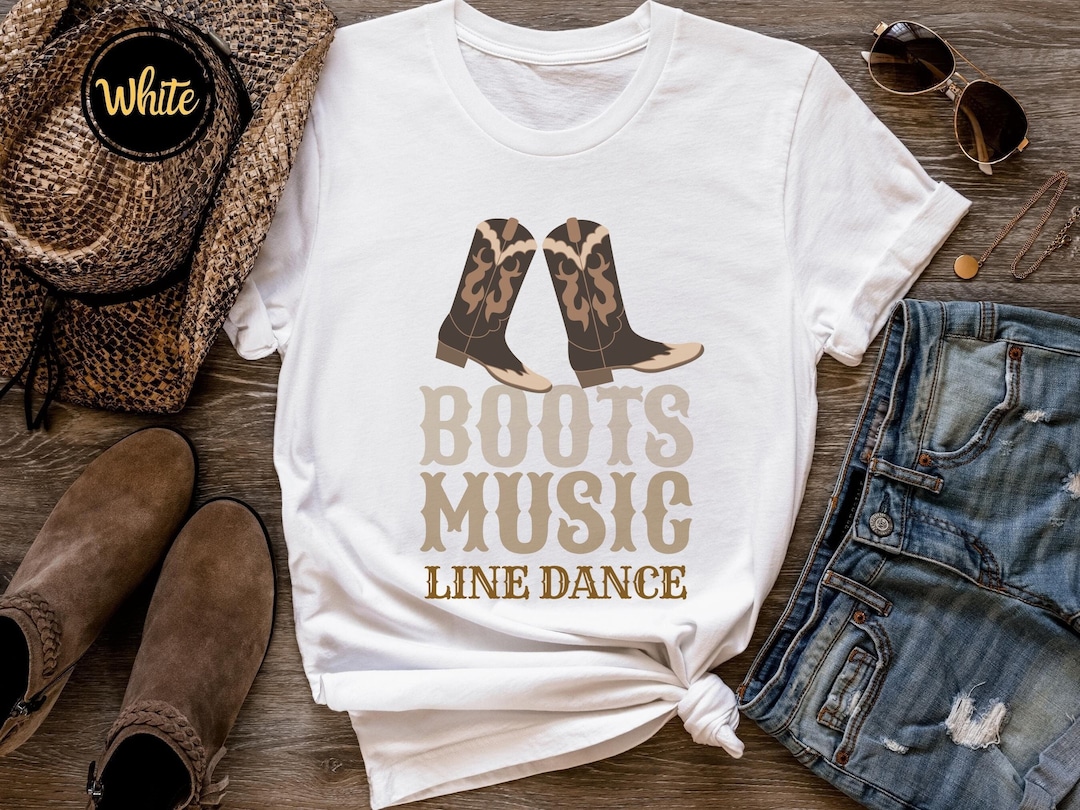 Line Dance Cowgirl Boots T-shirt, Line Dance Shirts, Country Music Tees ...