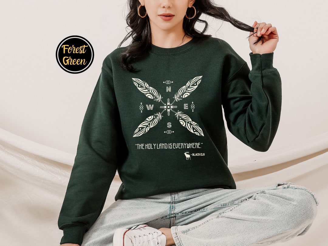Native American Feathers Sweatshirt, American Indian Sweater ...