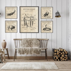 Horse Saddle Anatomy Poster, Horse Lover Poster, American Wall Decor ...