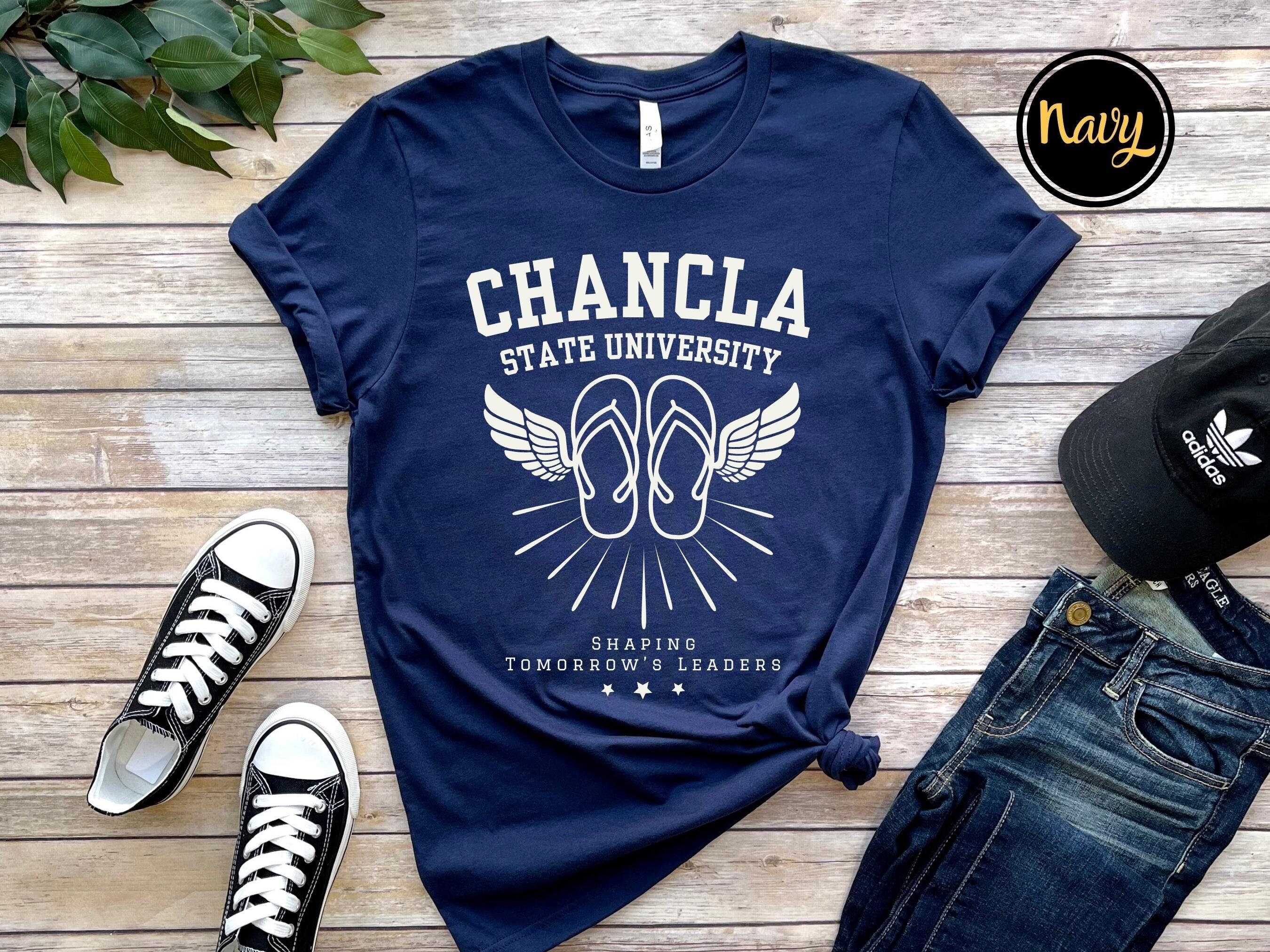 Chancla Wings University T-shirt, Childhood Chancleta Funny Shirt ...