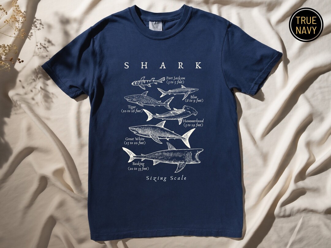 Shark T-shirts, Sharks Sizing Graphic Tee, Cool Shark Gifts, Great ...
