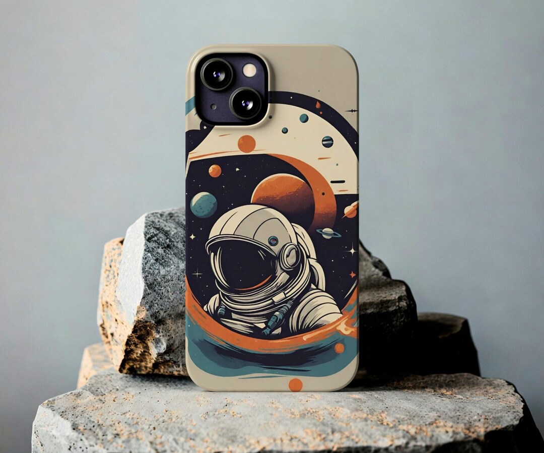 Slim Phone Case Retro Astronaut Phone Case Space Phone Case Vintage ...