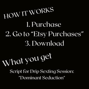 Script for Drip Sexting Session: dominant Seduction - Etsy