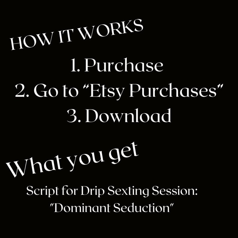 Script for Drip Sexting Session: "dominant Seduction" - Etsy