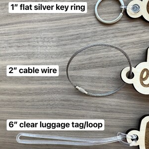 Personalized 3D Wood and Acrylic Keychain Custom Name Keychain Backpack ...