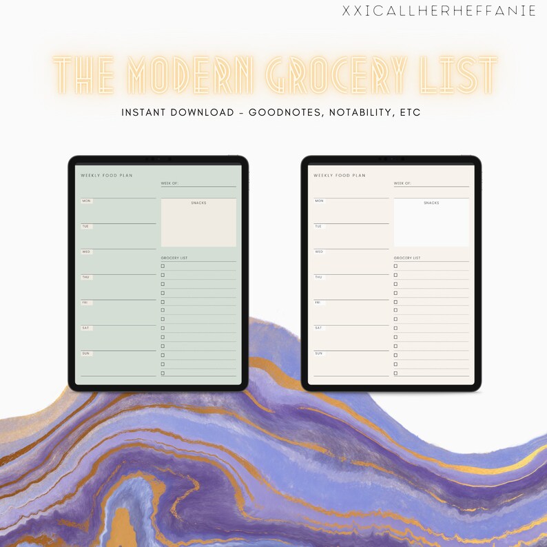 Weekly Meal Plan, Digital Download, Printable, Weekly Menu, Planner ...