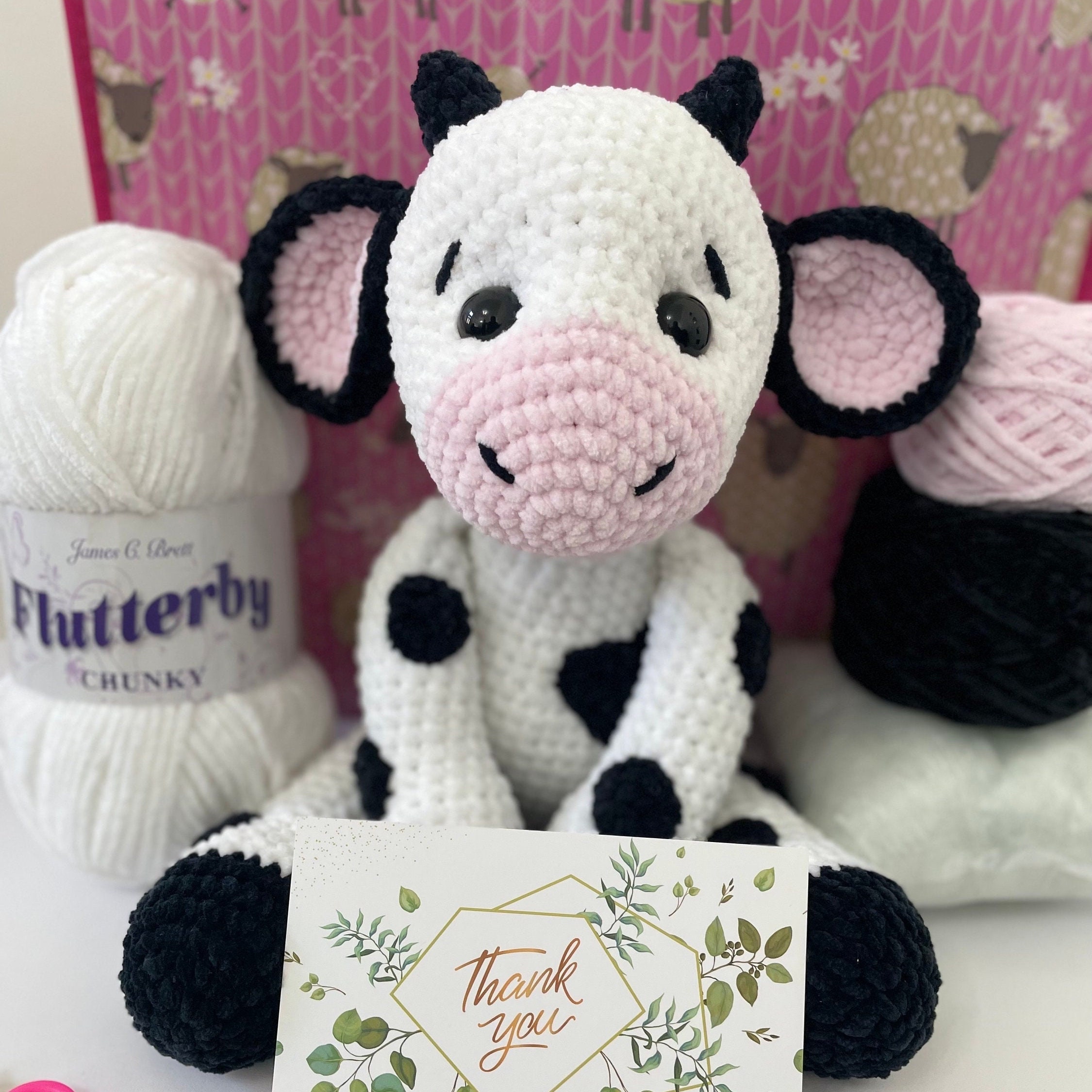 Dairy Cow Crochet Kit: Beginner Amigurumi Project With Pattern - Etsy
