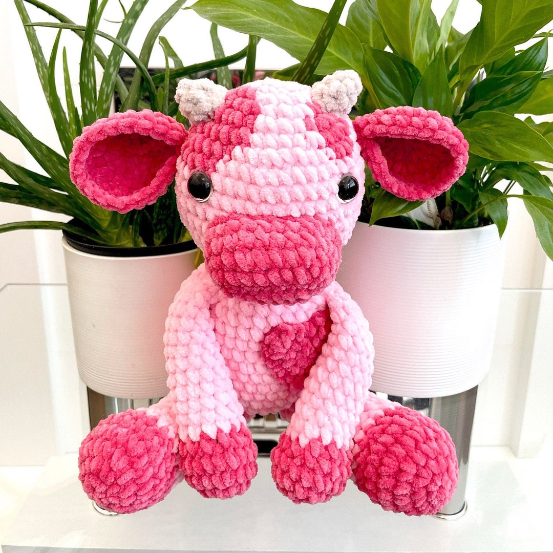 Crochet Cow Pattern Cute Sitting Plush Cow Crochet Cow - Etsy