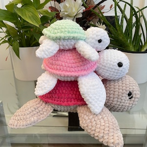 LARGE Crochet Turtle Pattern, Cute Toy, Crochet Turtle, Handmade Gift ...
