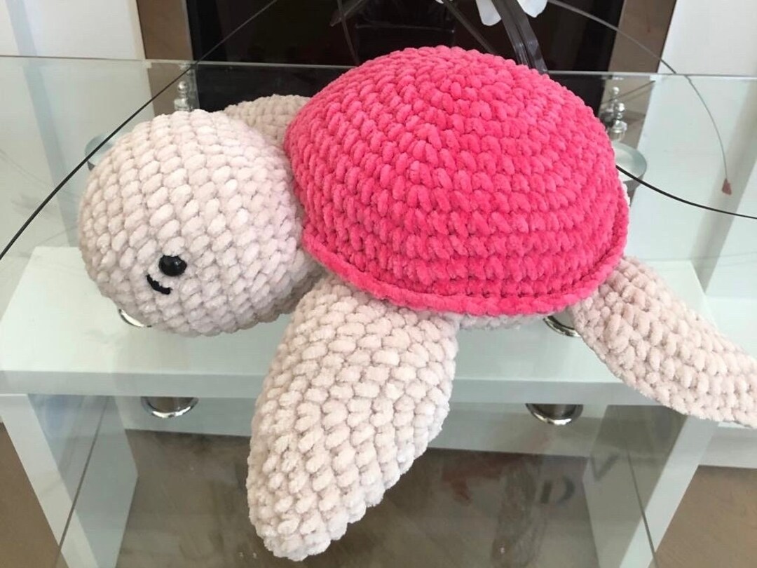 LARGE Crochet Turtle Pattern, Cute Toy, Crochet Turtle, Handmade Gift ...