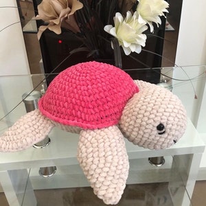 LARGE Crochet Turtle Pattern, Cute Toy, Crochet Turtle, Handmade Gift ...