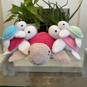LARGE Crochet Turtle Pattern, Cute Toy, Crochet Turtle, Handmade Gift ...