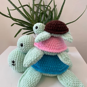 LARGE Crochet Turtle Pattern, Cute Toy, Crochet Turtle, Handmade Gift ...