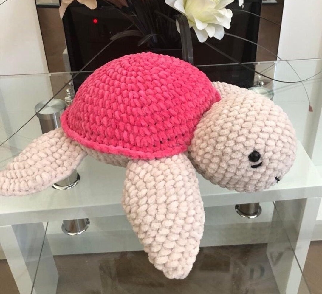 LARGE Crochet Turtle Pattern, Cute Toy, Crochet Turtle, Handmade Gift ...