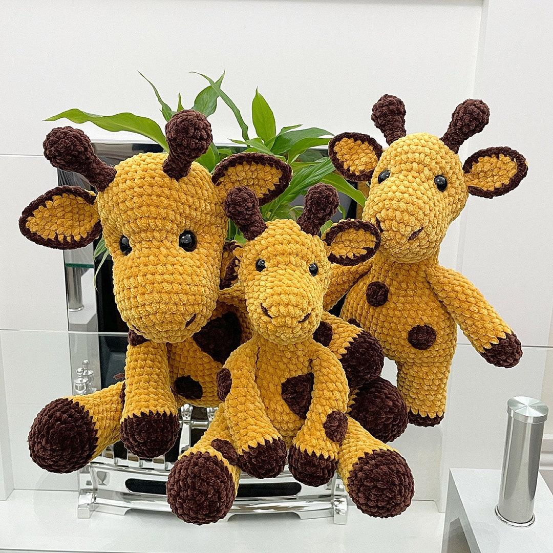 3in1 Crochet Giraffe Patterns, Jerry, Geri and Mini Jerry, Cute Plush Giraffes, Crochet Handmade ...