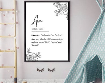 Ava Printable Wall Art - Etsy