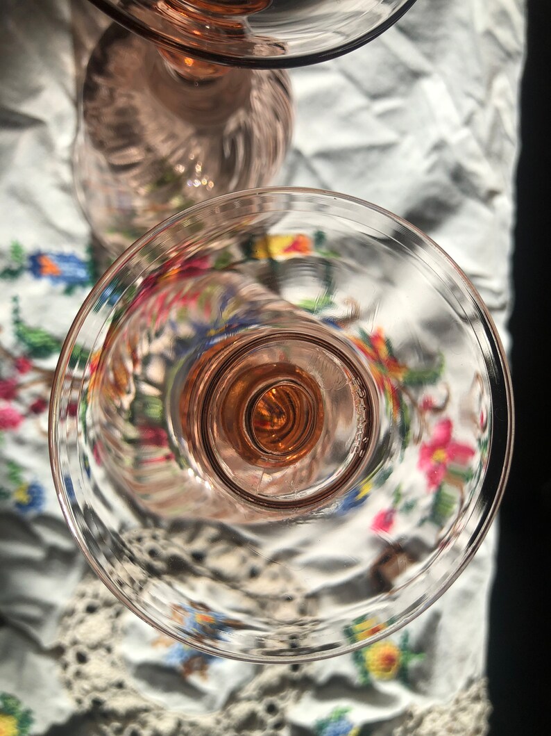 Vintage Arcoroc Pink Water Glass, Arcoroc Wine Glass, Rosaline Pink ...