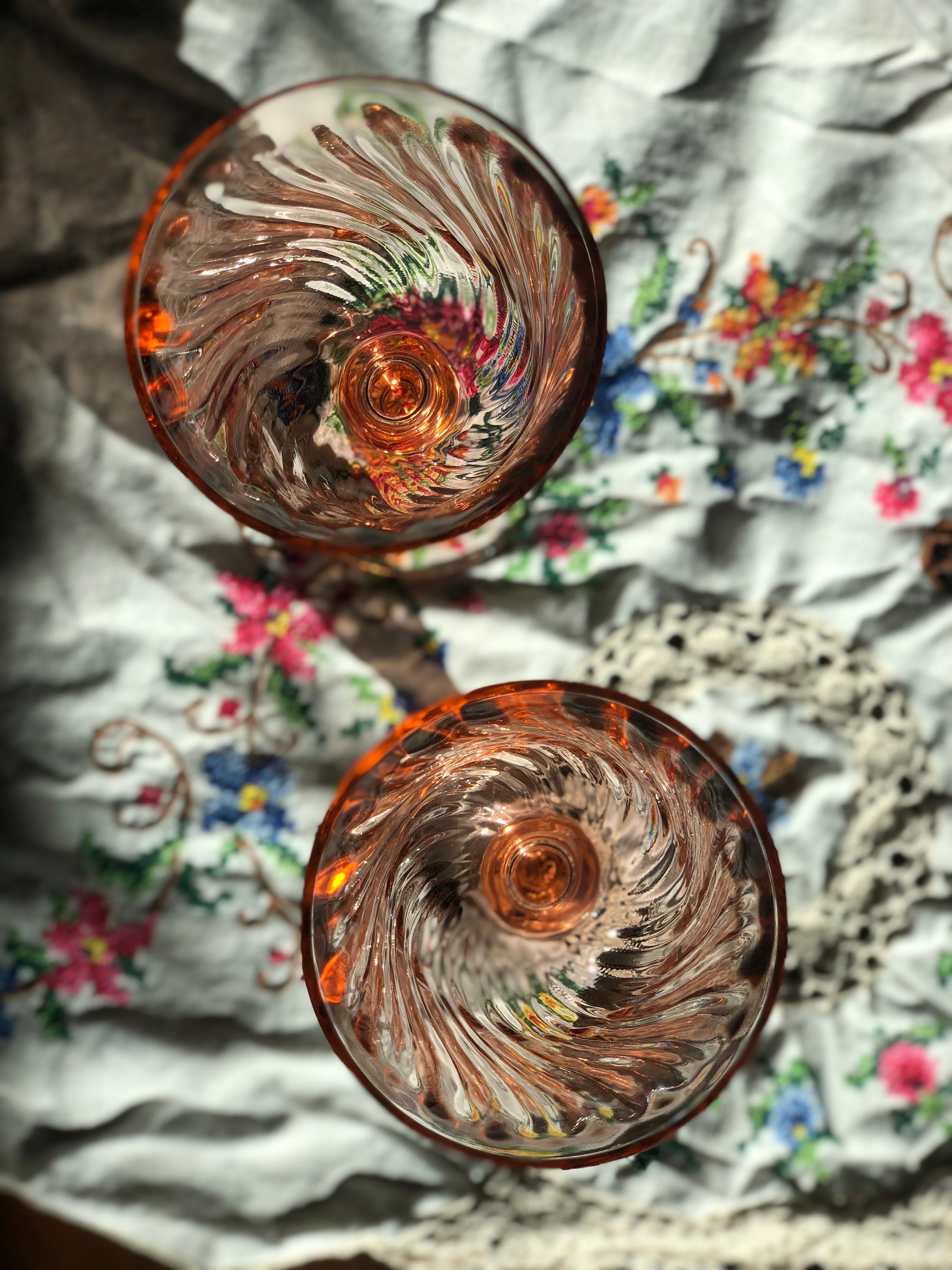 Vintage Arcoroc Pink Water Glass, Arcoroc Wine Glass, Rosaline Pink ...