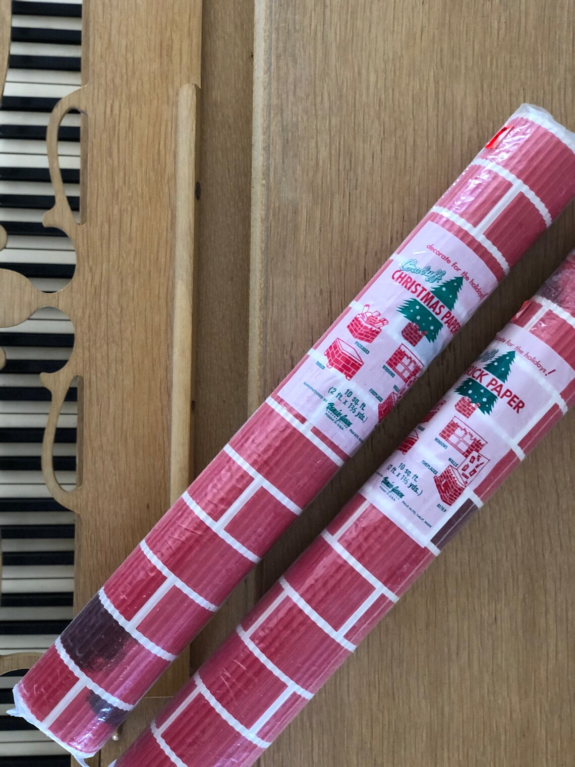 Vintage Corobuff Brick Paper, Vintage Red Brick Corrugated Paper ...