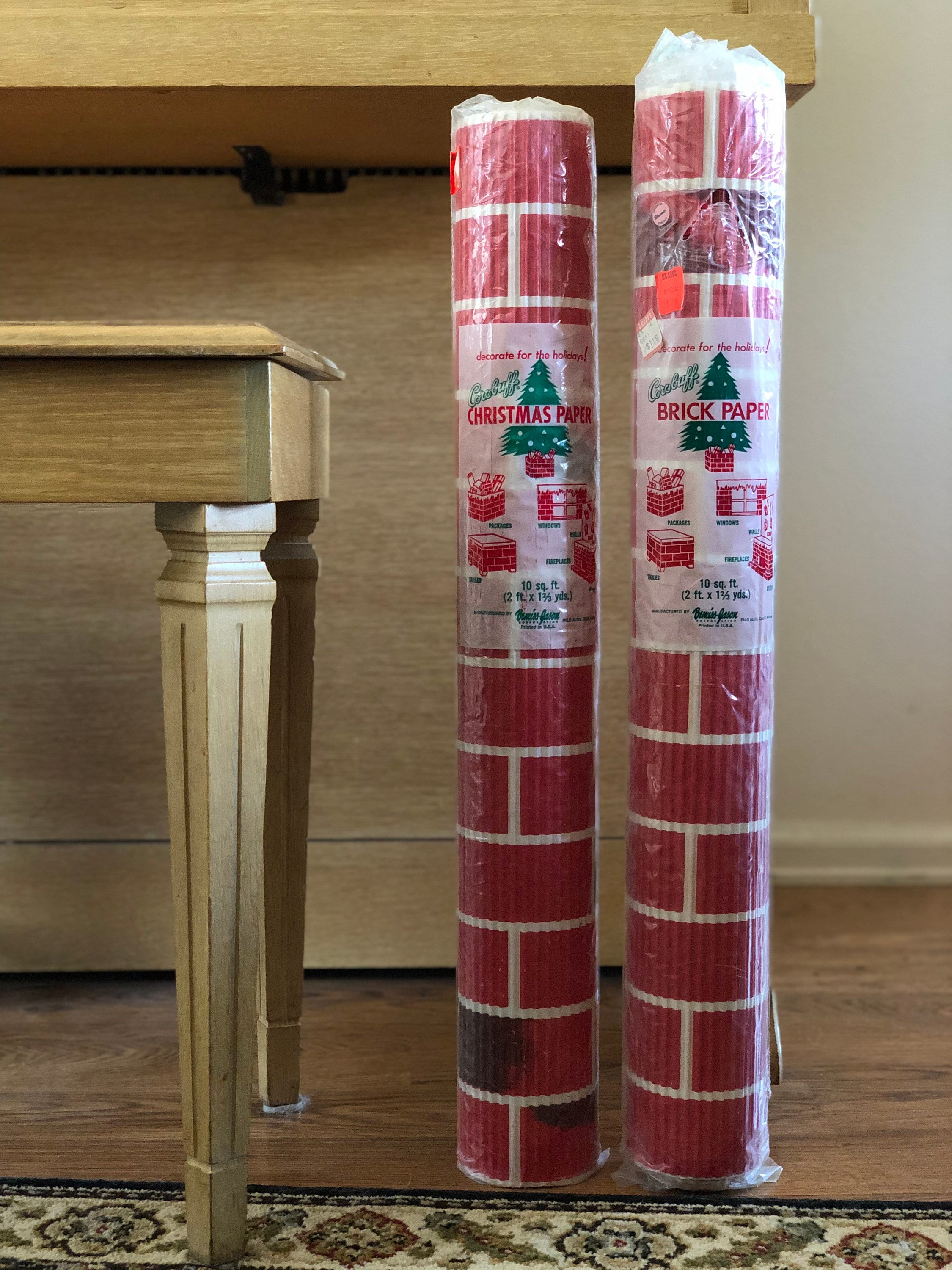 Vintage Corobuff Brick Paper, Vintage Red Brick Corrugated Paper ...